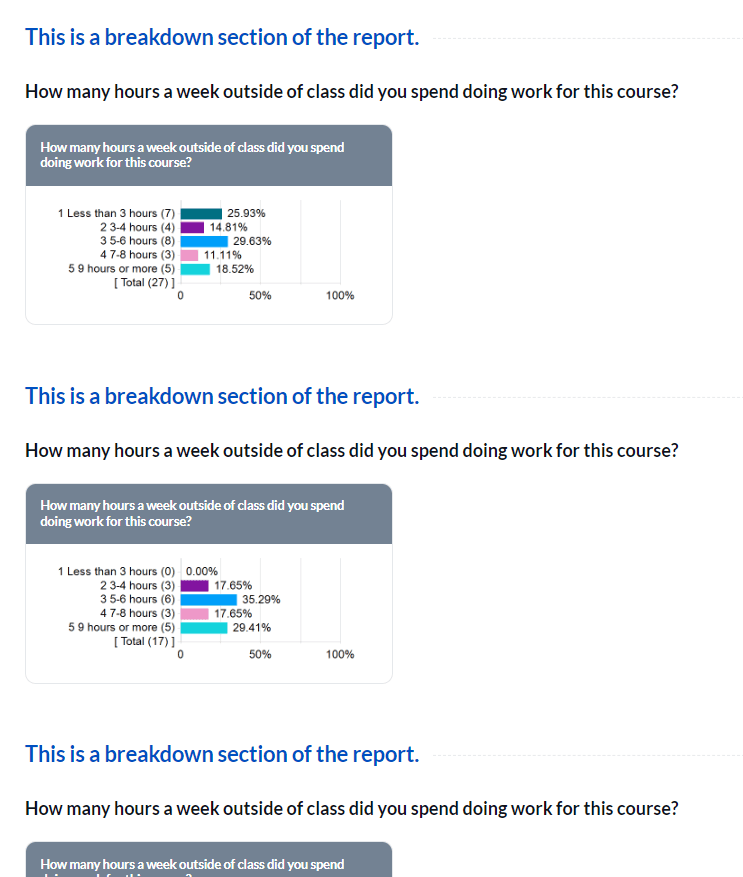 Add a section type report block | Blue